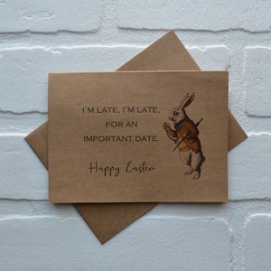 I'm LATE I'm Late for an Important Date Happy EASTER Card Alice ...