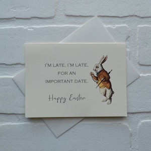 I'm LATE I'm Late for an Important Date Happy EASTER Card | Alice ...