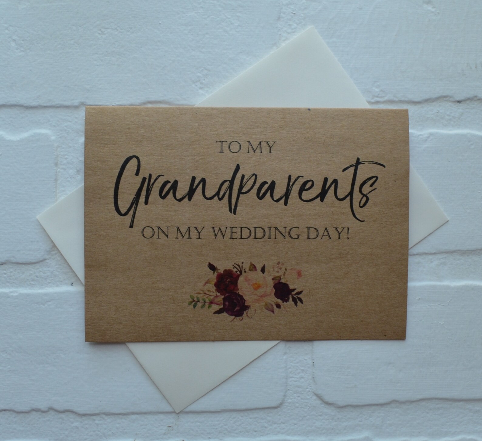 Grandparents thank you card wedding day grandparents cards my | Etsy