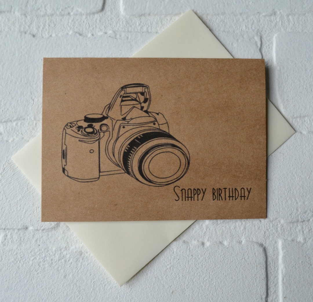 SNAPPY BIRTHDAY CARD | Retro Camera Happy Bday Cards | Photographer ...