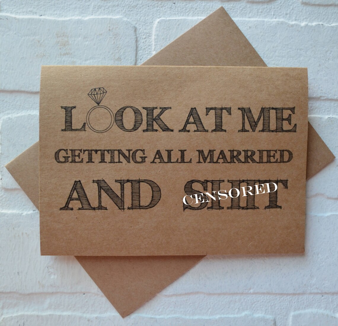 LOOK AT ME getting all married and sht bridesmaid Card funny | Etsy