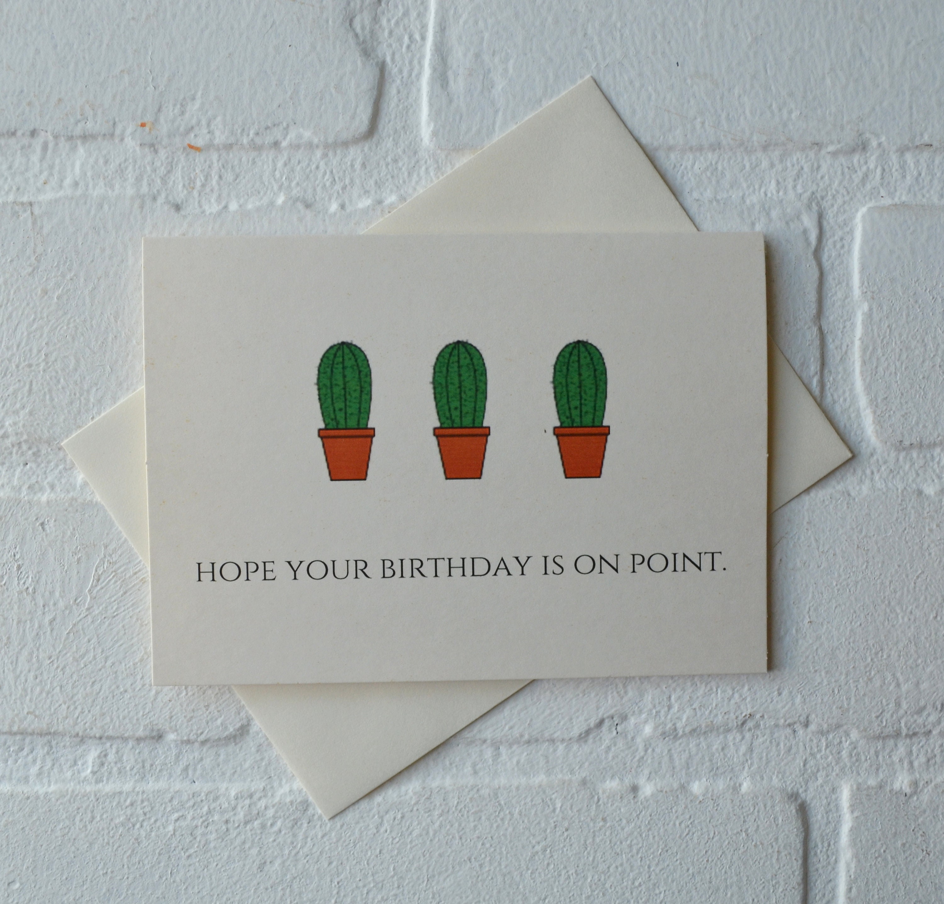 Hope your BIRTHDAY is on point happy birthday card cactus | Etsy
