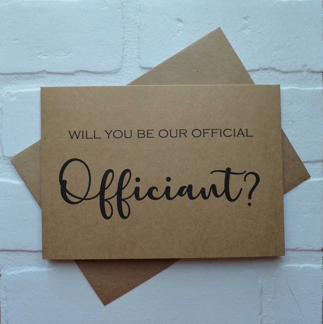Will You Be Our OFFICIAL OFFICIANT Card | Priest Cards | Deacon | Will ...