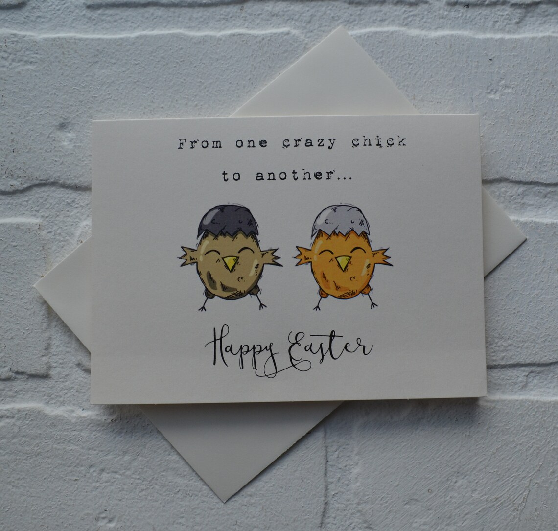 ONE CRAZY CHICK to Another Funny Happy Easter Greeting Card | Best ...