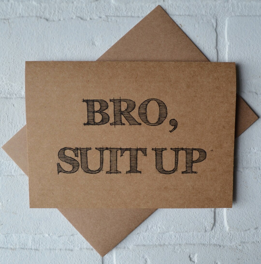 BRO SUIT up OFFICIANT Proposal Cards | Funny Will You Be Our Officiant ...