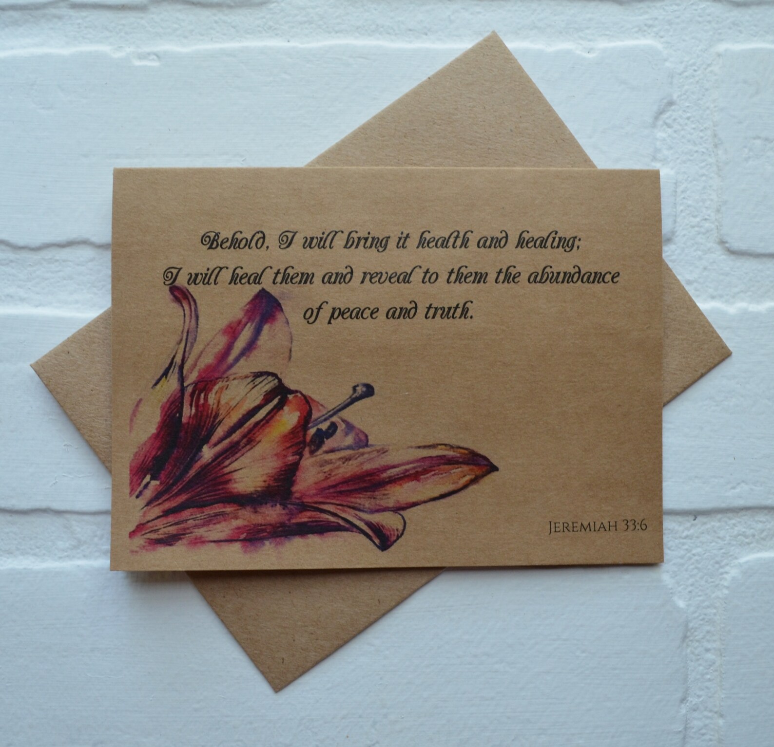 HEALING SCRIPTURE PRAYER Card Health Friendship Cards - Etsy