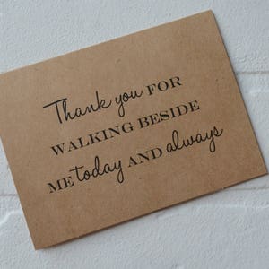 THANK YOU for WALKING Beside Me | Will You Walk Down the Aisle Cards ...