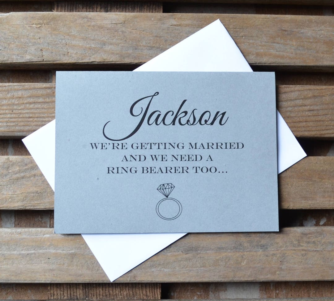 Will You Be Our Ring Bearer Card PERSONALIZED NAME RING Bearer Proposal ...
