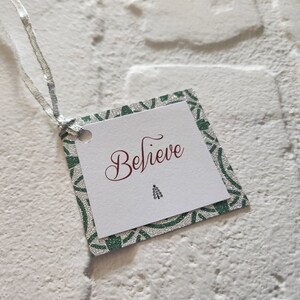 Set of 5 Christmas BELIEVE Gift Tags | XMAS Giftbag Tag | Holiday | Joy ...