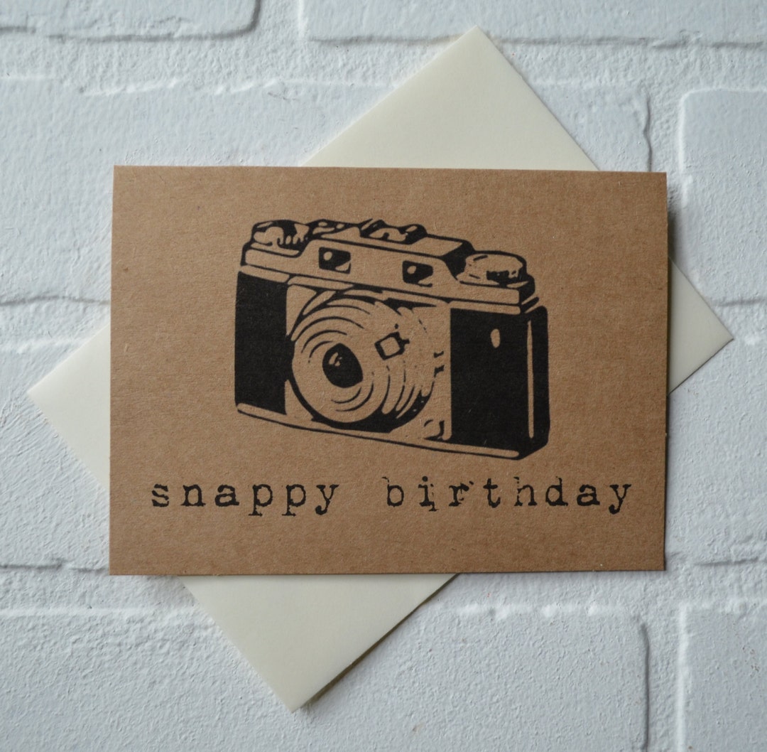 RETRO CAMERA Birthday Card Snappy Birthday Card Happy BIRTHDAY Card ...