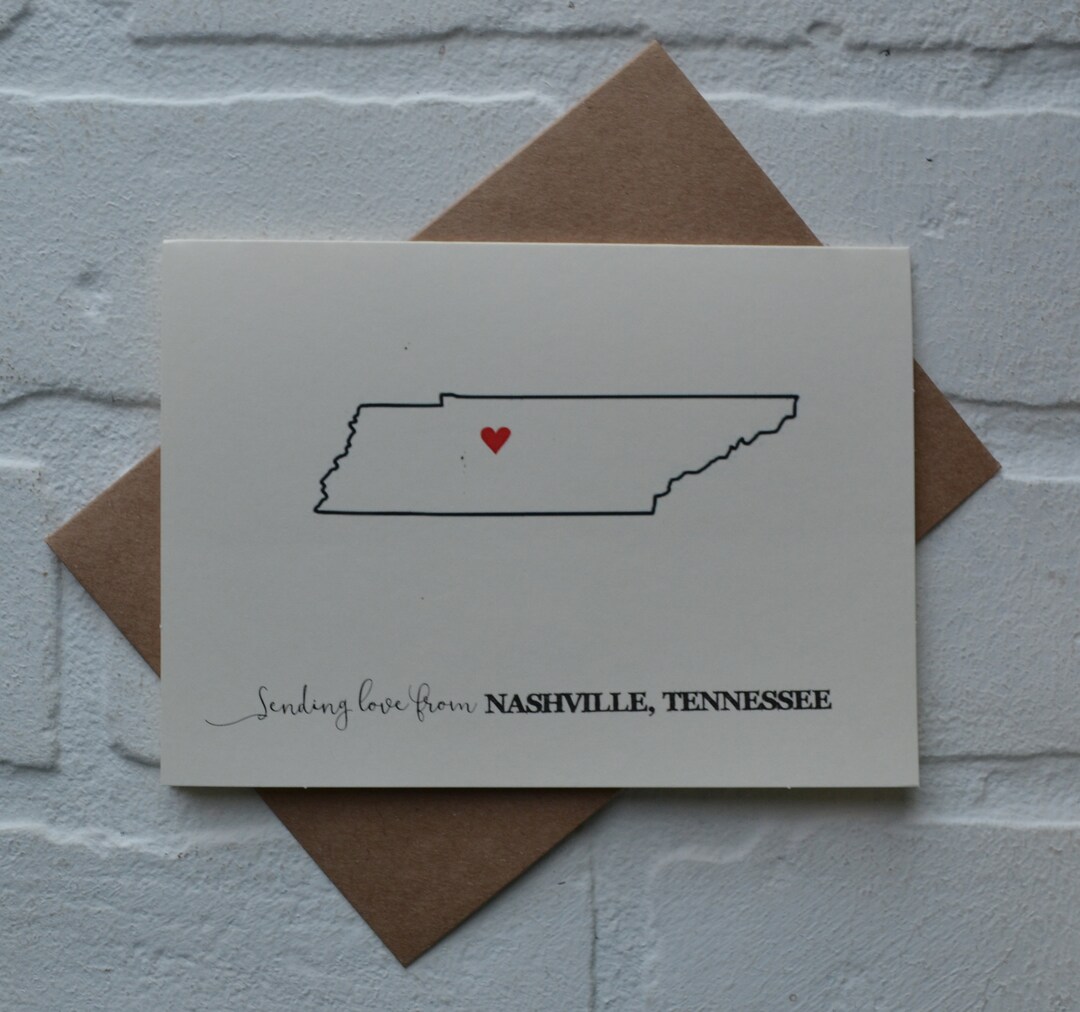 LOVE From TENNESSEE Cities Card | Friendship Cards | TN State | Love ...