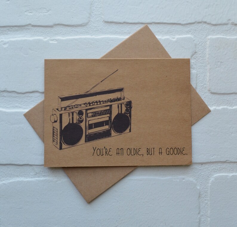 OLDIE BUT a GOODIE Funny Birthday Card Boombox Happy Bday - Etsy