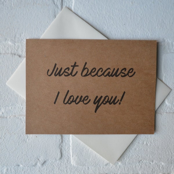 Just Because Card - Etsy