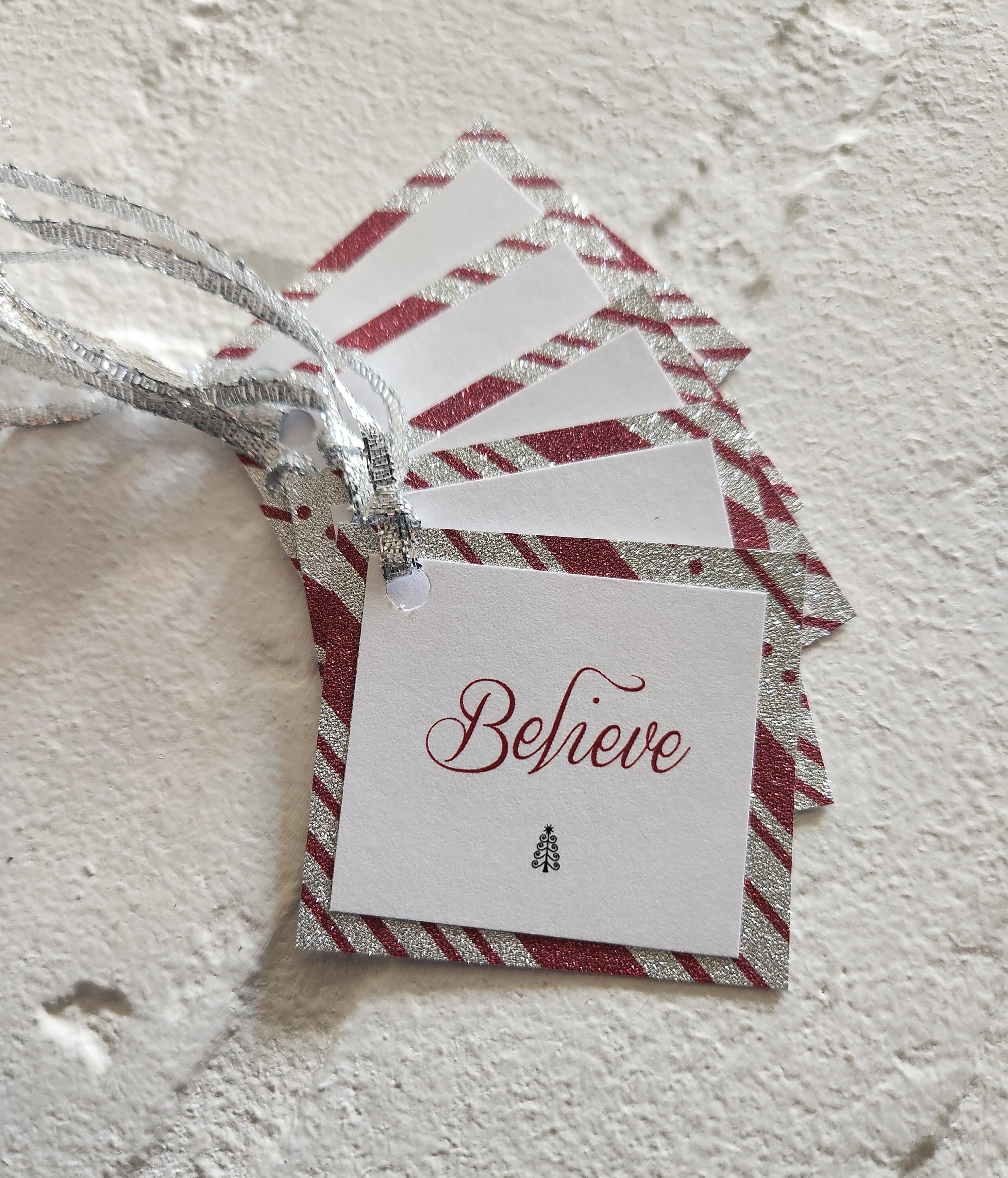 Set of 5 Christmas BELIEVE Gift Tags | XMAS Giftbag Tag | Holiday | Joy ...