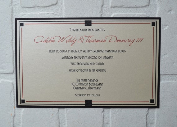 1940s Wedding Invitations 1940s Wedding Invitation Etsy