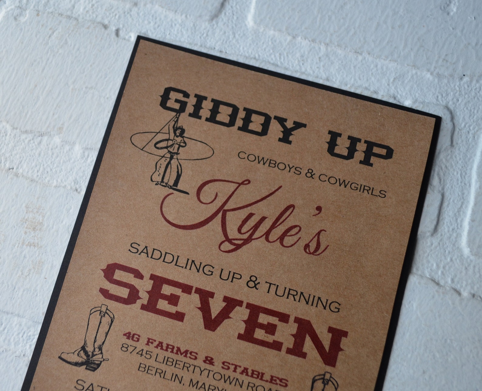 GIDDY UP Cowgirl Birthday Party Invitation | Bday Invites | Country ...