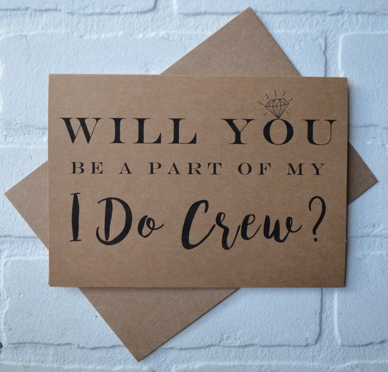 I DO CREW Will You Be My Personal Attendant Card Bridal Cards - Etsy