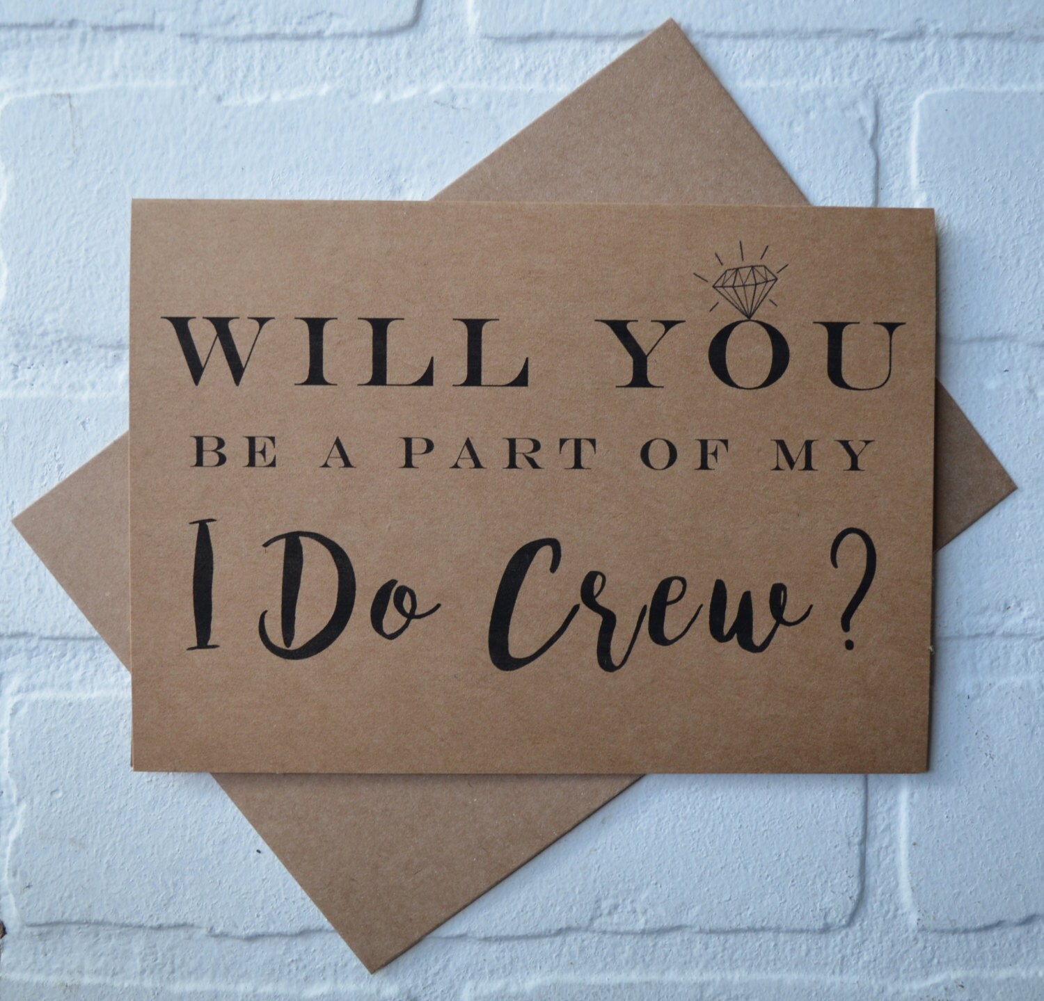 I DO CREW Will You Be My Personal Attendant Card Bridal Cards | Etsy