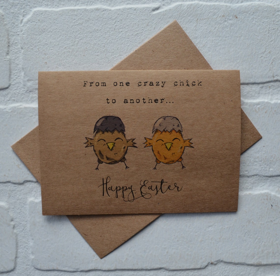 ONE CRAZY CHICK to Another Funny Happy Easter Card Funny | Etsy