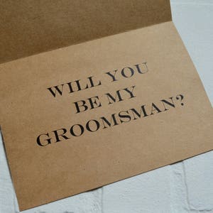 FORMAL BROMANCE INVITATION Will You Be My Groomsman Wedding Card ...