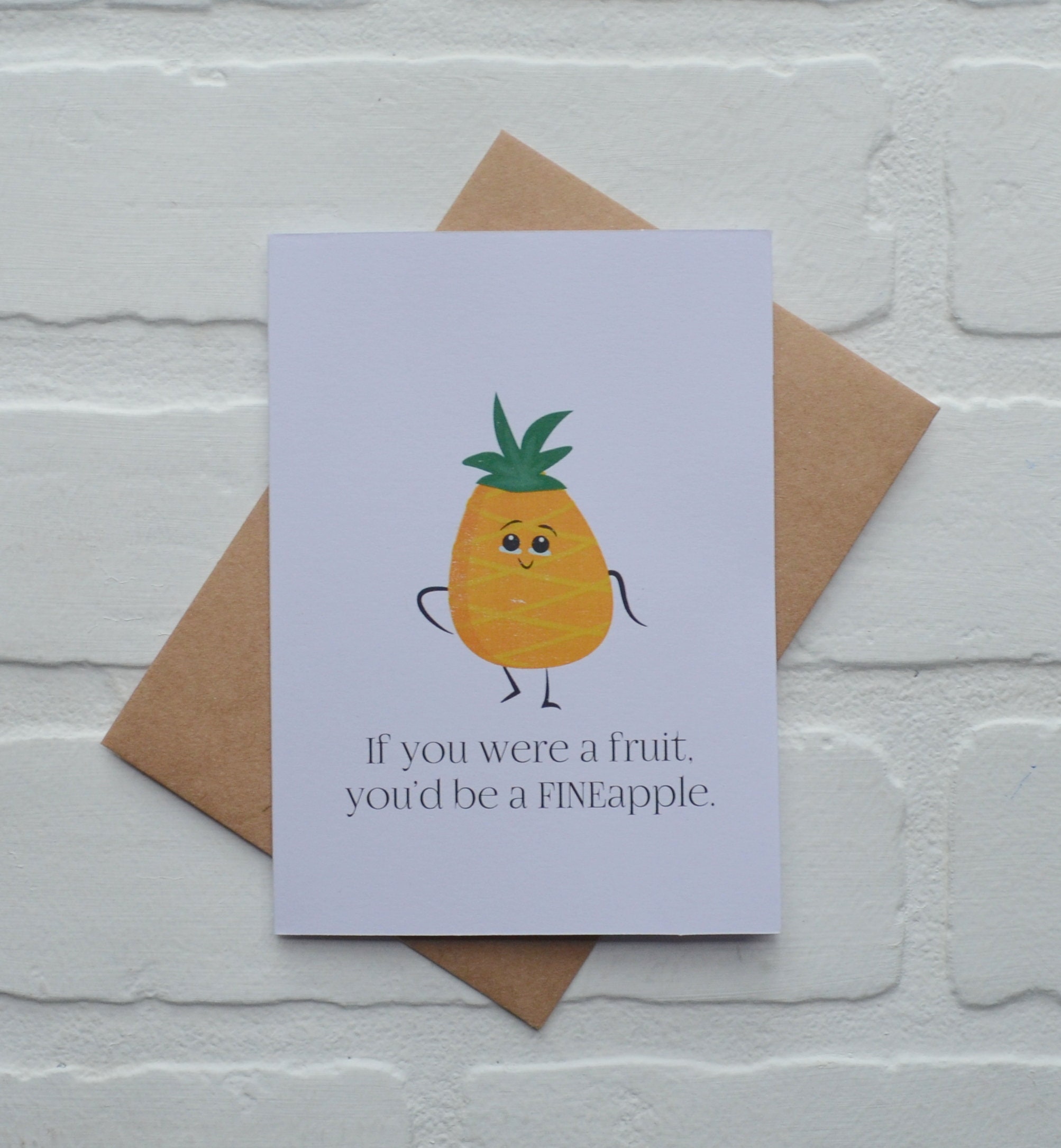 You're a FINE APPLE | Pun Card | Just Because Card | Pineapple Cards ...