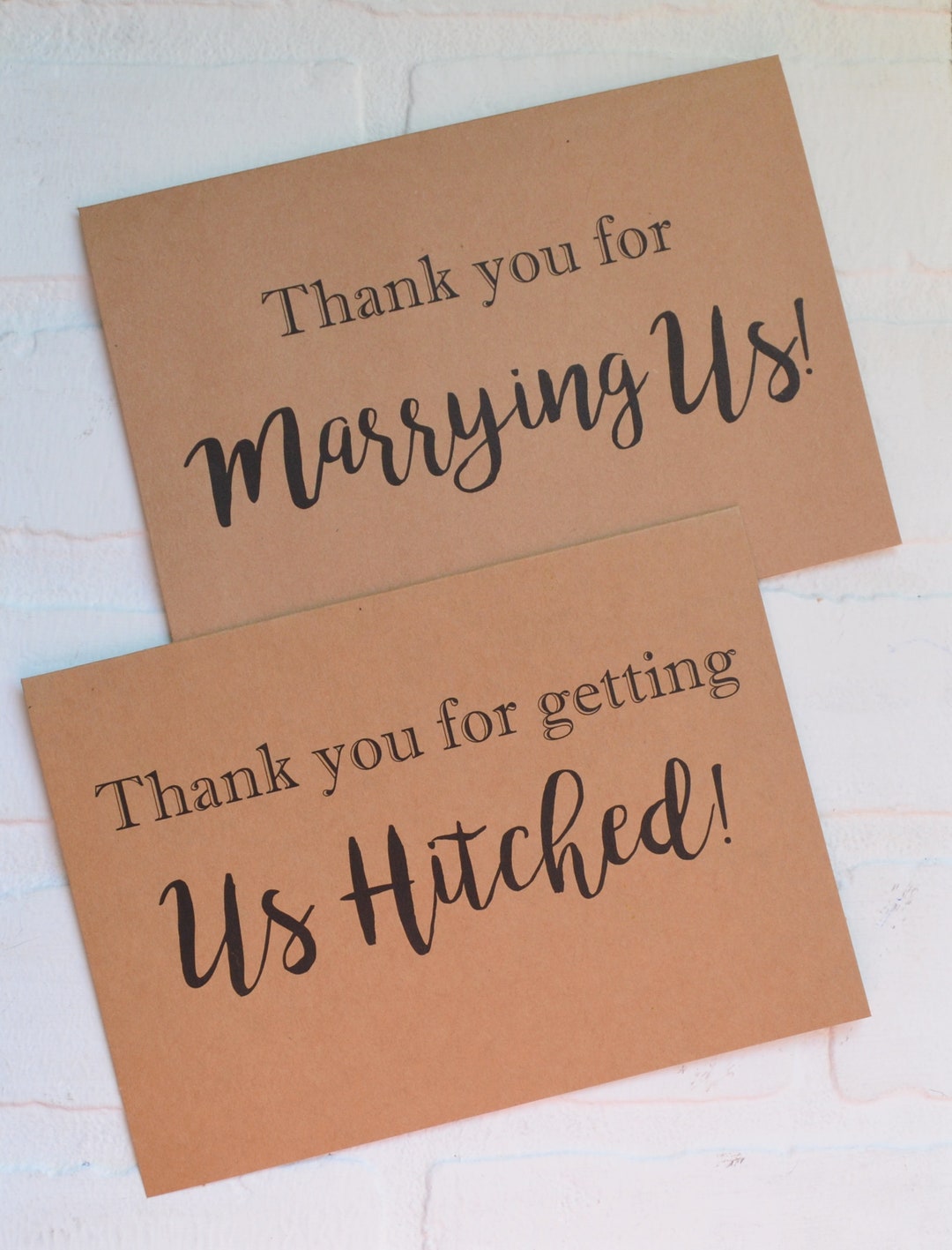Thank You for Marrying Us Getting Hitched Greeting Cards | Priest ...