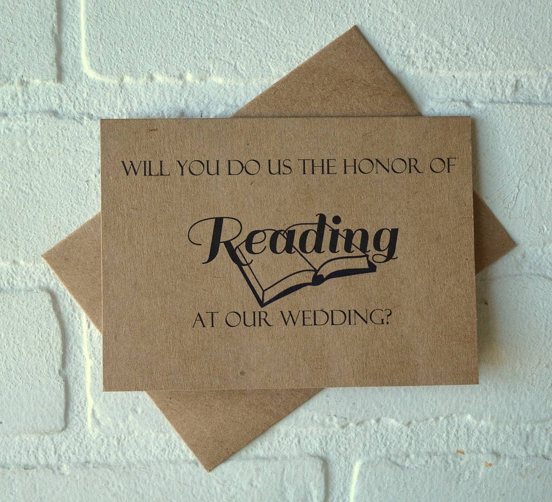 Will You Do Us the Honor of READING at OUR WEDDING Reader Card Will You ...