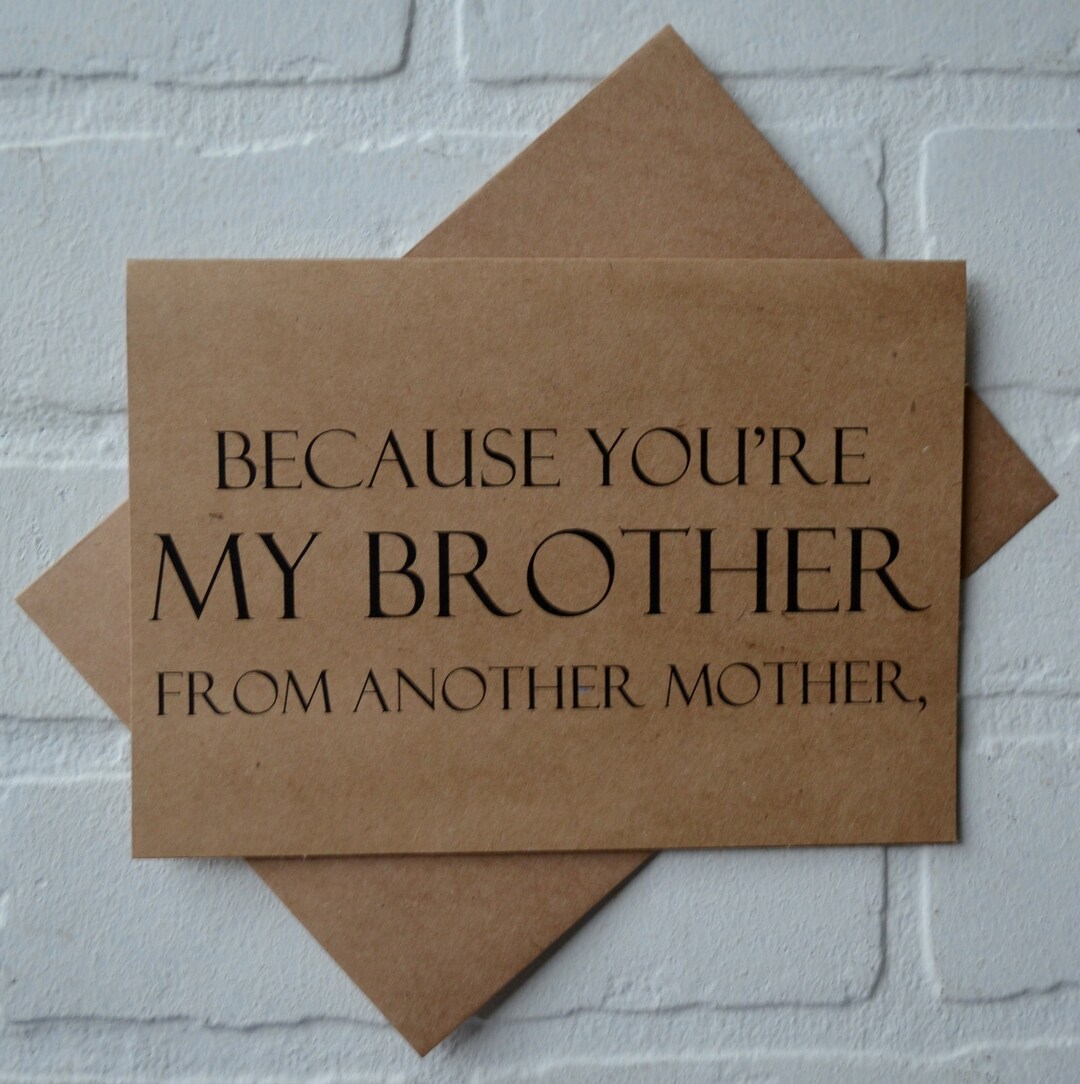 BROTHER FROM ANOTHER Mother Card Will You Be My Groomsman Cards Bro ...