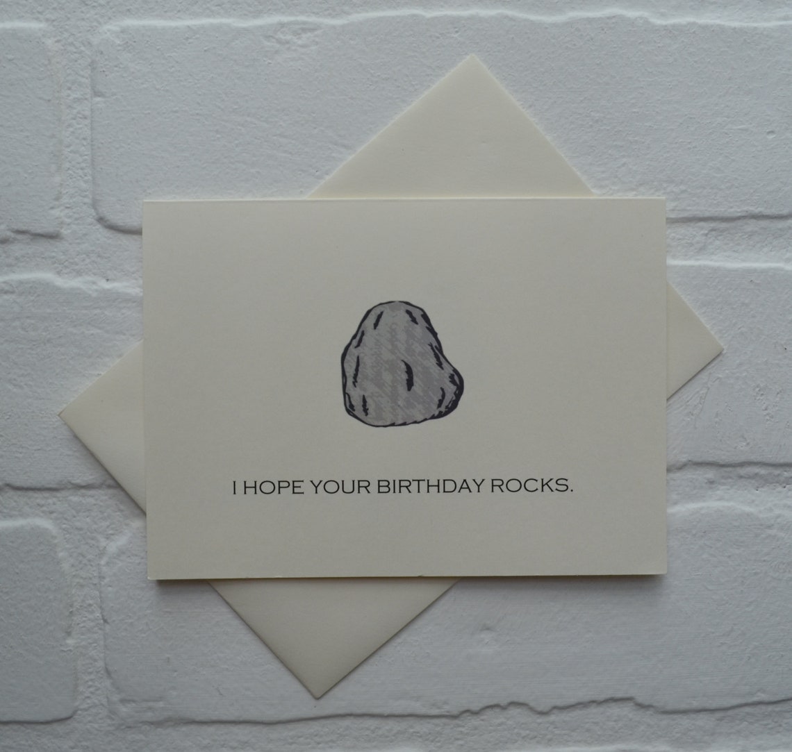 Hope Your BIRTHDAY ROCKS Birthday Card Greeting Card Happy - Etsy