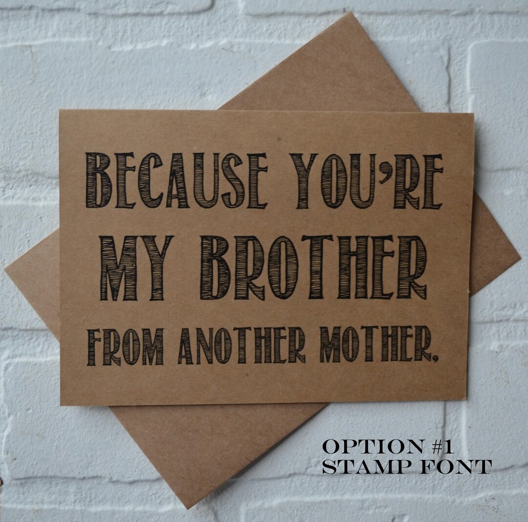 BROTHER FROM ANOTHER Mother Card Will You Be My Groomsman Cards Bro ...