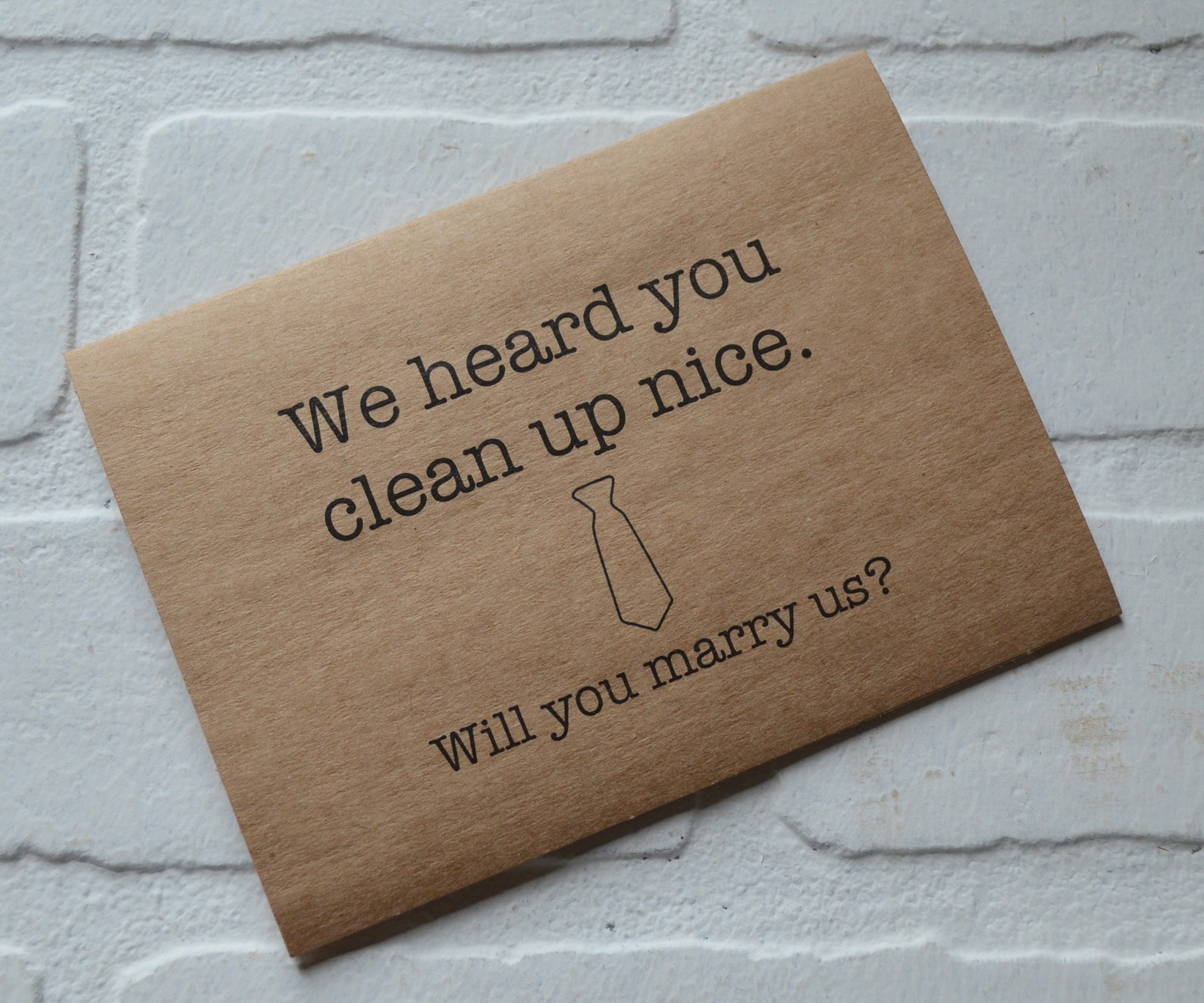 We Heard You CLEAN up Nice | Will You MARRY US Officiant Proposal Card ...