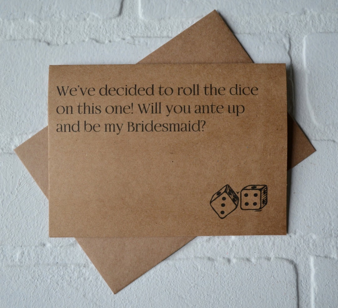 We've Decide to ROLL the DICE Bridesmaid Proposal Cards | Will You Be ...