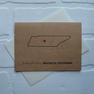 LOVE From TENNESSEE Cities Card | Friendship Cards | TN State | Love ...