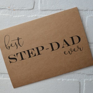BEST STEP DAD Ever Fathers Day Card Happy Father's Day Card Funny ...
