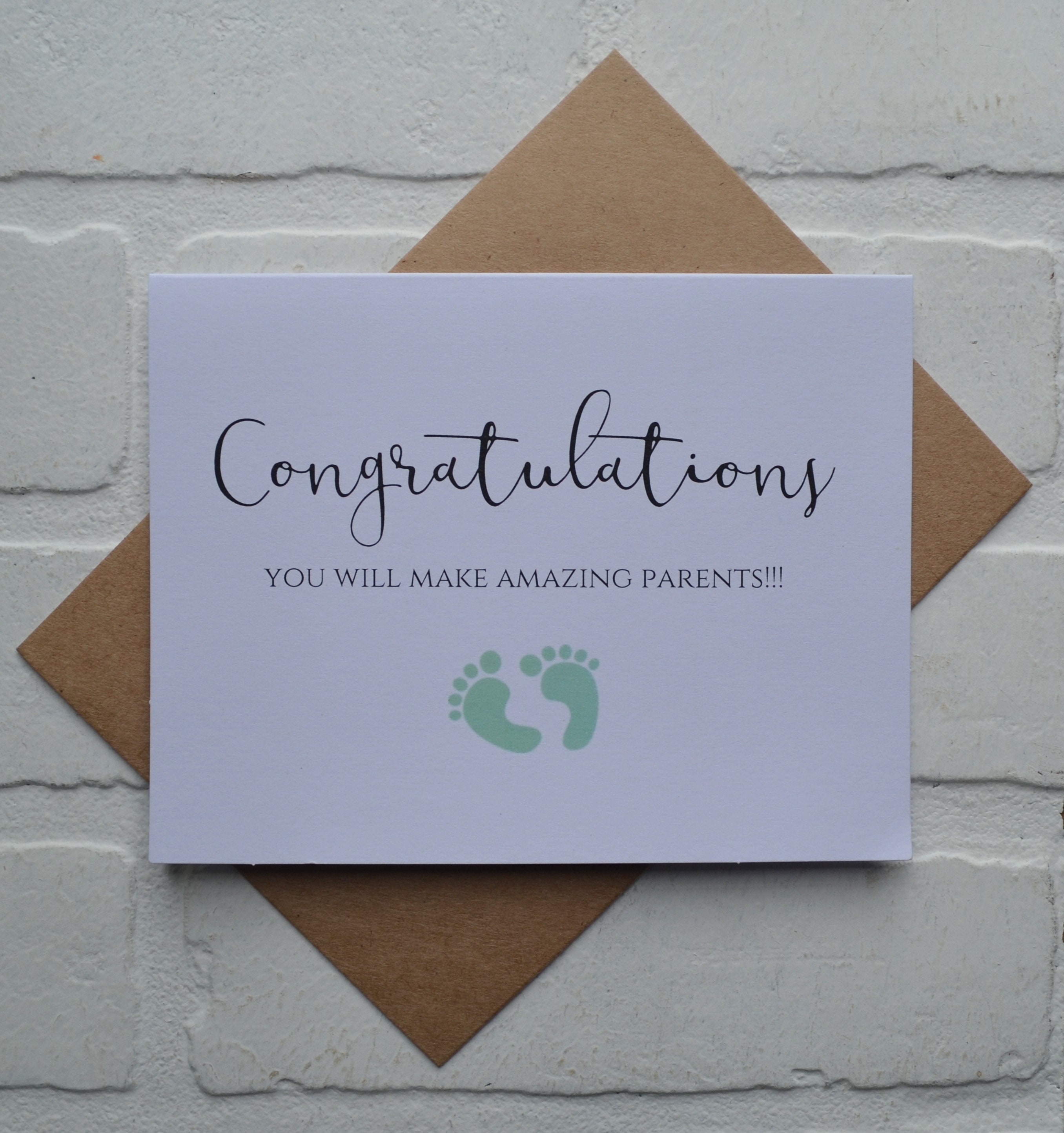 CONGRATULATIONS You Will Make AMAZING PARENTS Pregnancy Cards Baby Card ...