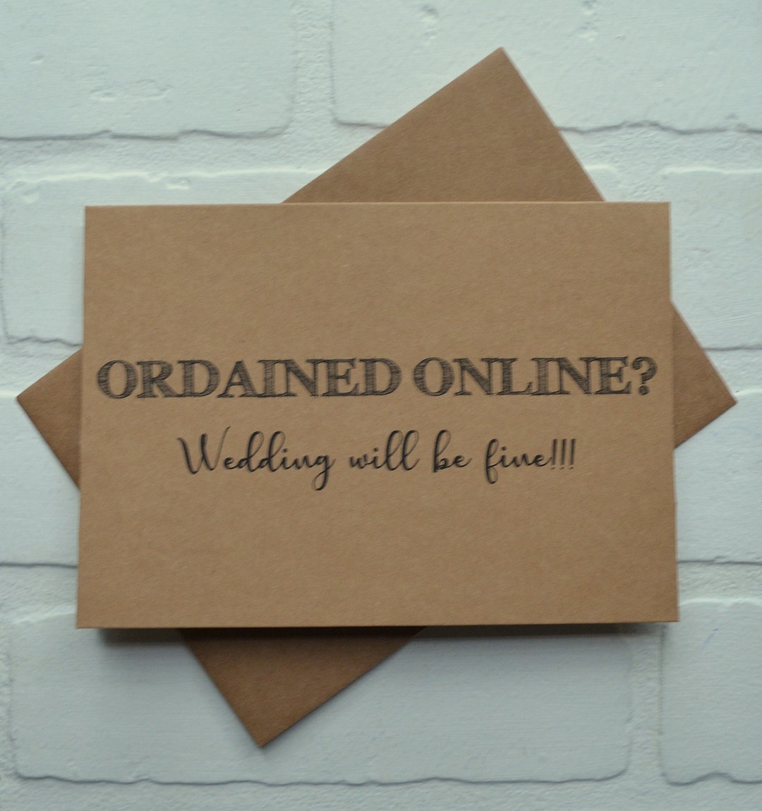 ORDAINED ONLINE Wedding Will Be Fine Will You Be Our OFFICIANT Card ...