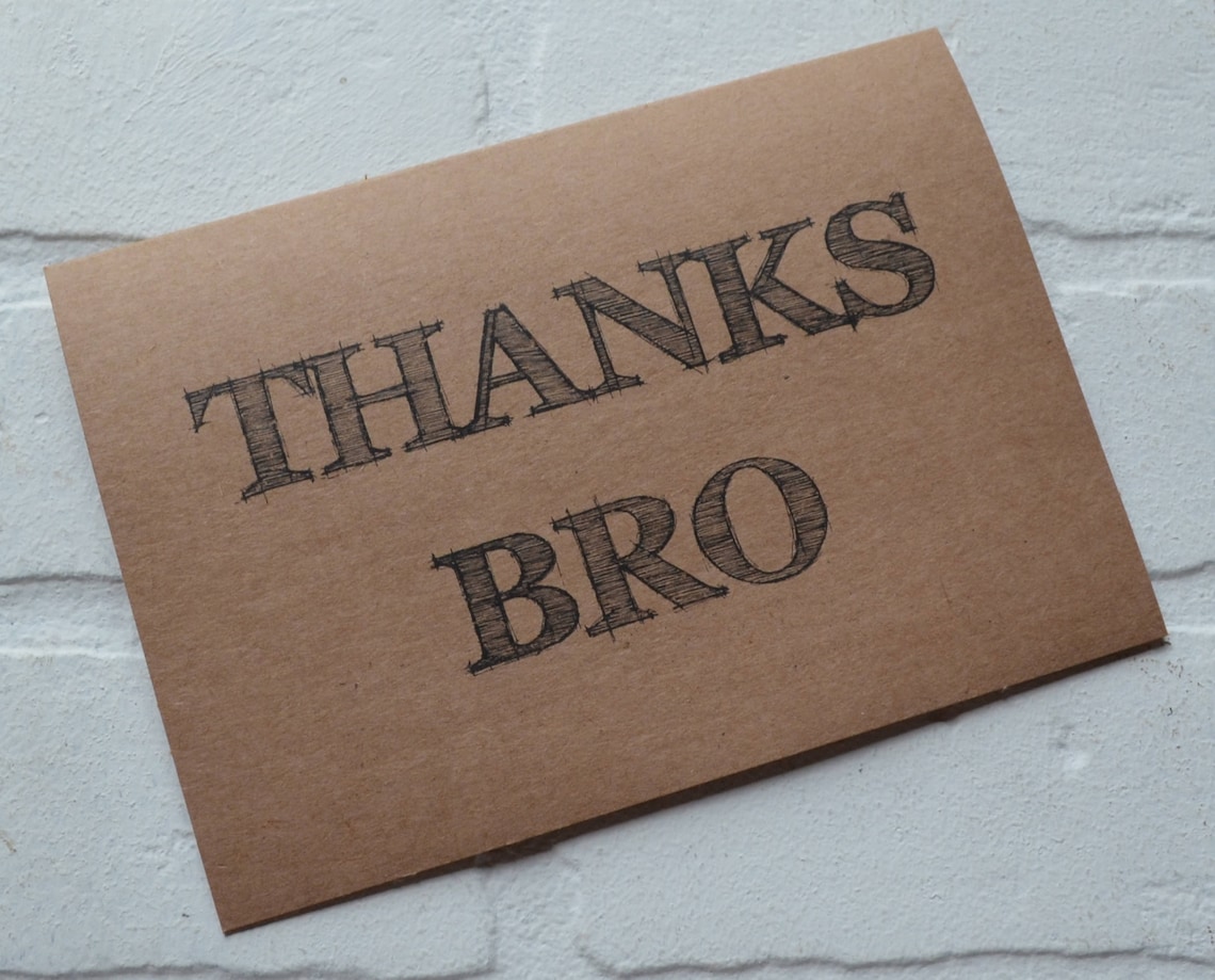 THANKS BRO Groomsmen Thank You Cards Funny Groomsman Card - Etsy