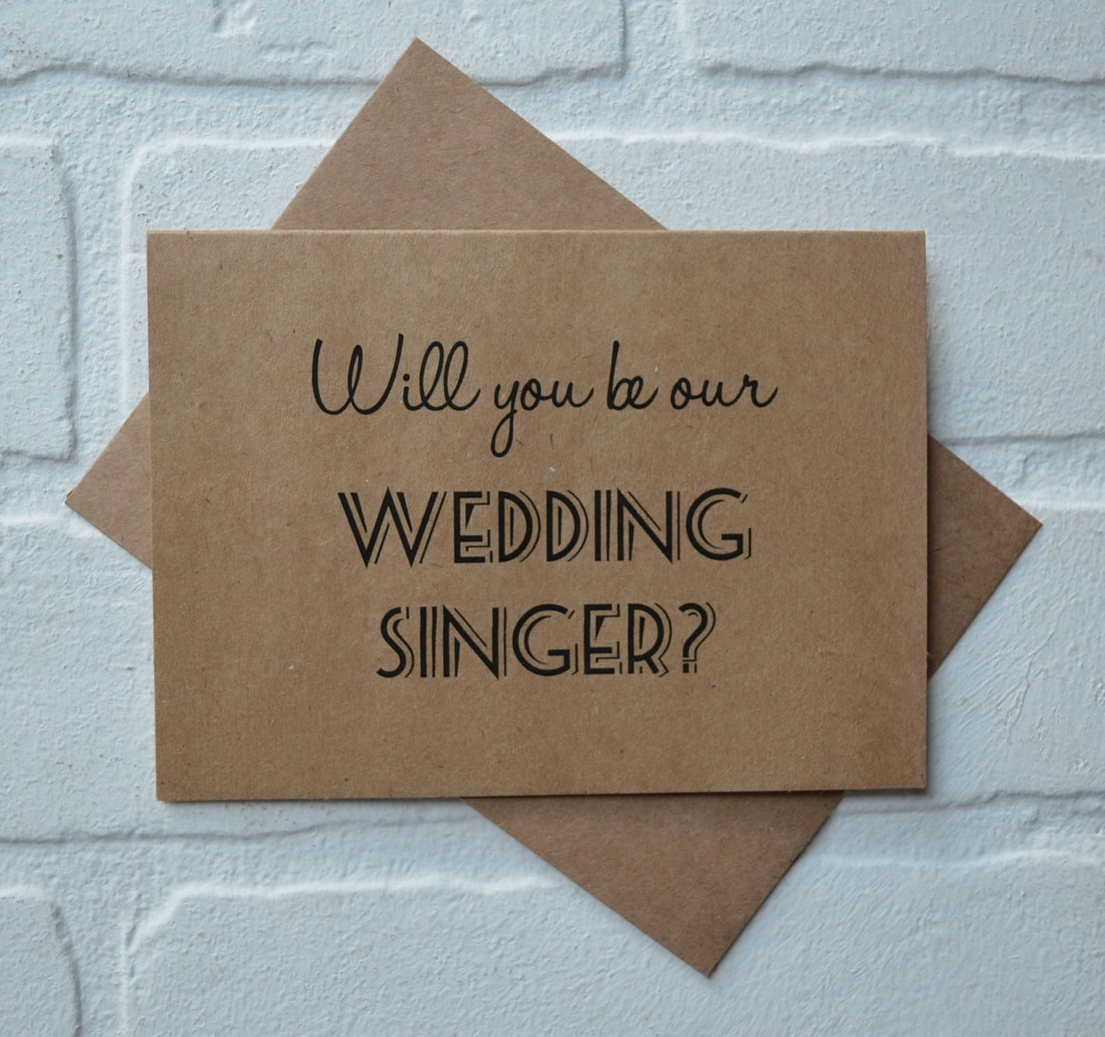 Will Be Our Wedding SINGER Proposal Cards | Singing at Ceremony ...