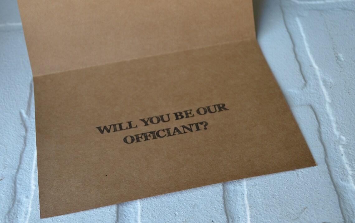 Time to SUIT UP Card Will You Be Our OFFICIANT Card Funny | Etsy