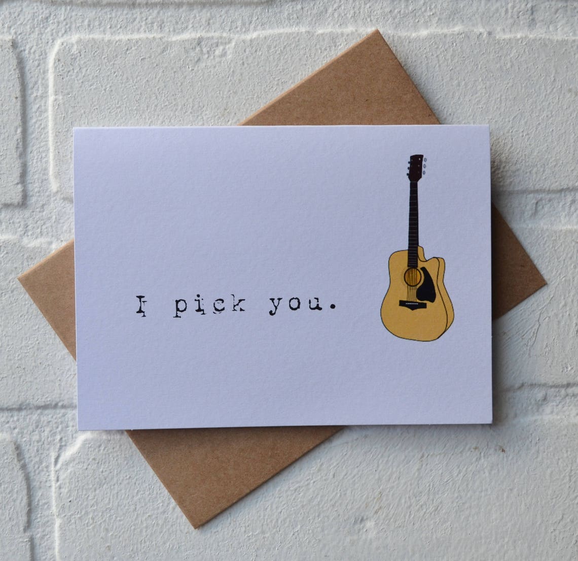 I PICK YOU Funny Valentine Day Greeting Cards | Love Card | Guitar ...