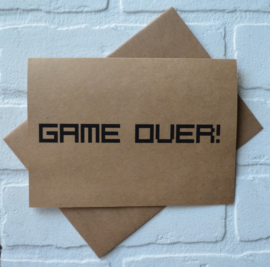 GAME OVER Groomsman Card Funny Groomsmen Card Gamer Card Wedding Party ...