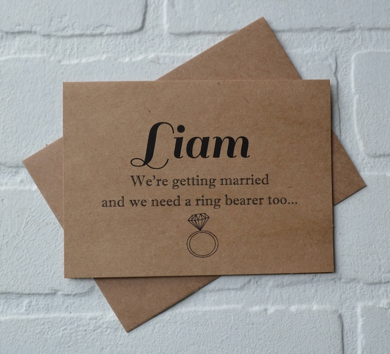 Will You Be Our Ring Bearer Card PERSONALIZED NAME Proposal Cards ...