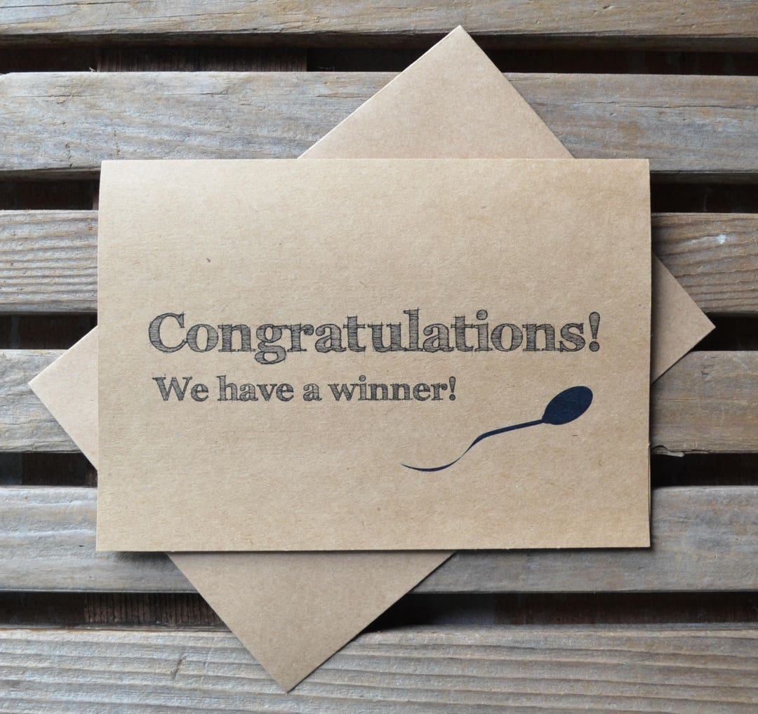 CONGRATULATIONS We Have a WINNER Baby Card | Funny Pregnancy Cards ...