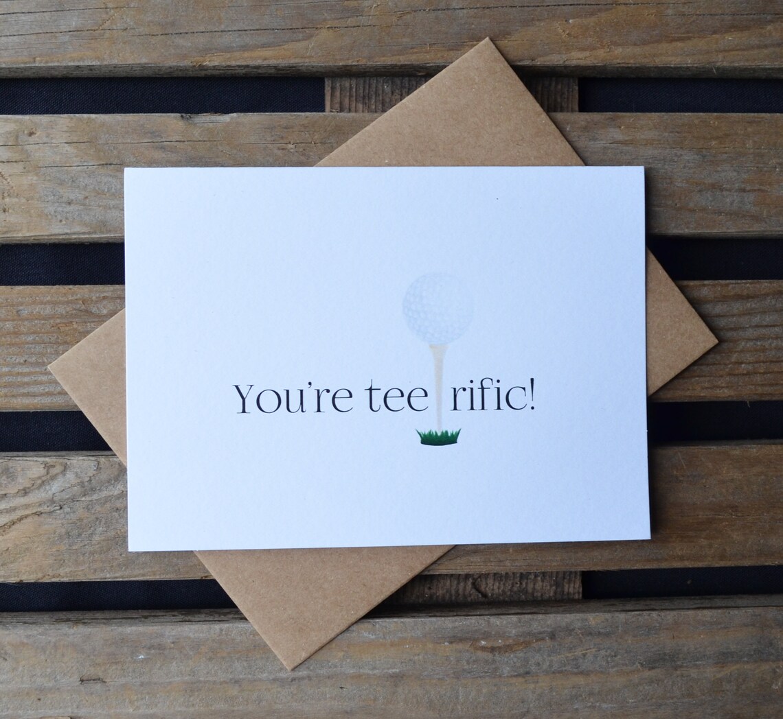 You're TEE RIFIC Golf Card Funny Golfer Cards - Etsy