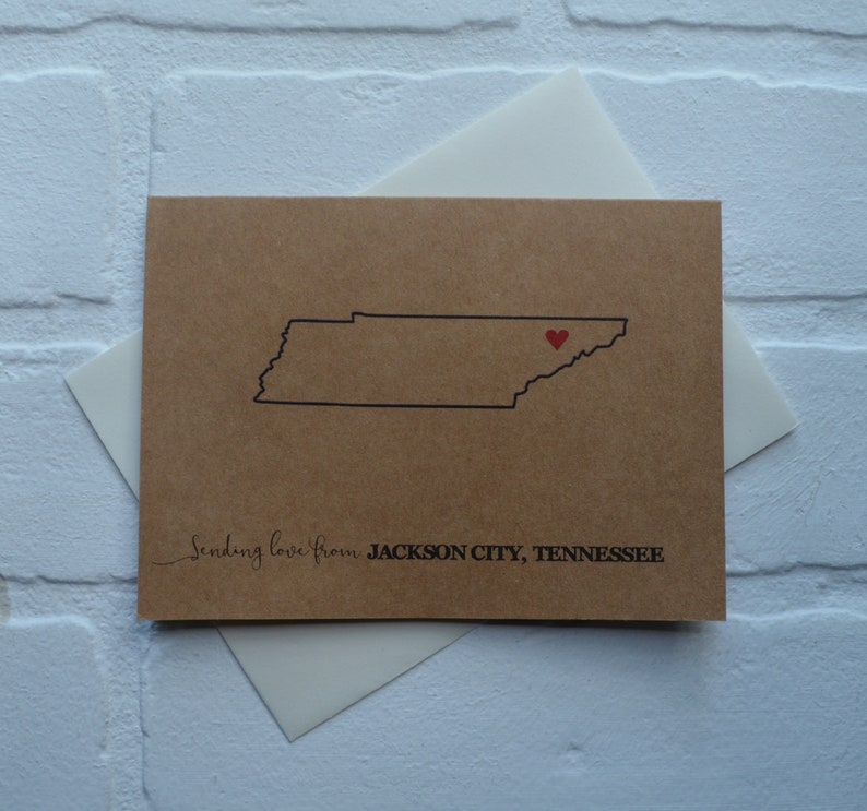 LOVE From TENNESSEE Cities Card | Friendship Cards | TN State | Love ...