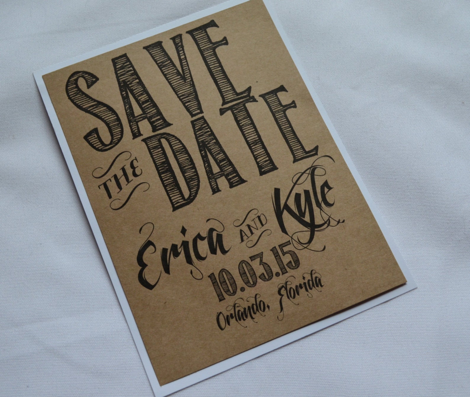 Save the Date Cards Kraft Save the Dates Rustic Save-the-date | Etsy