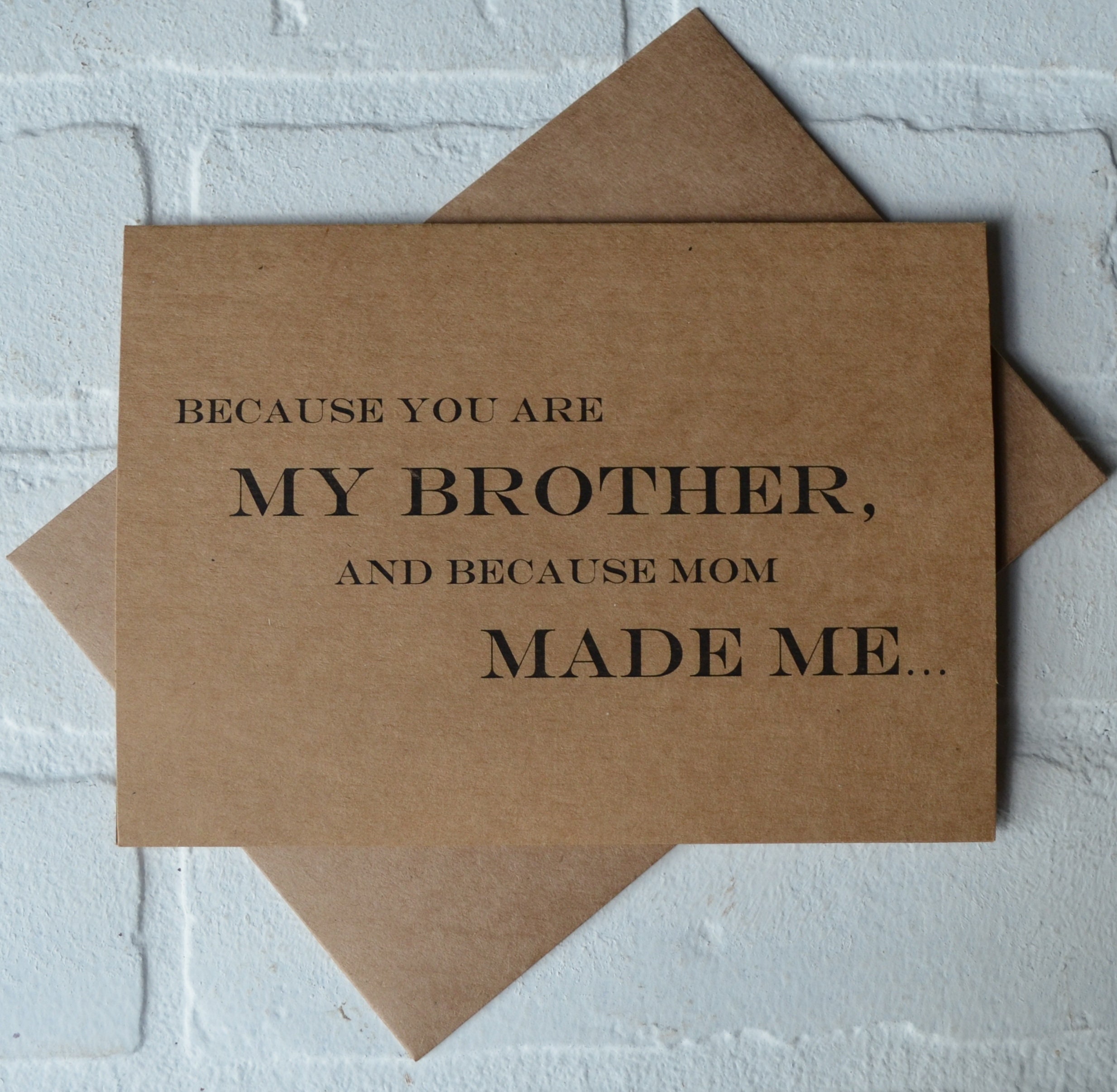 Because you are MY BROTHER MOM made me groomsman cards funny | Etsy