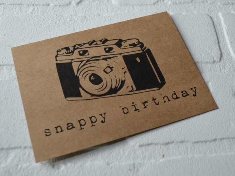 RETRO CAMERA Birthday Card Snappy Birthday Card Happy BIRTHDAY Card ...