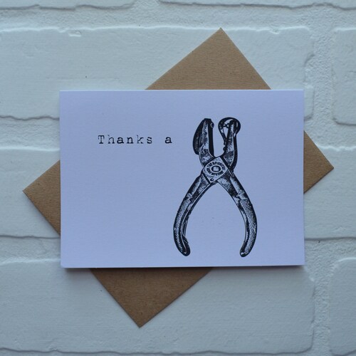 Thanks a Lot Card - Etsy