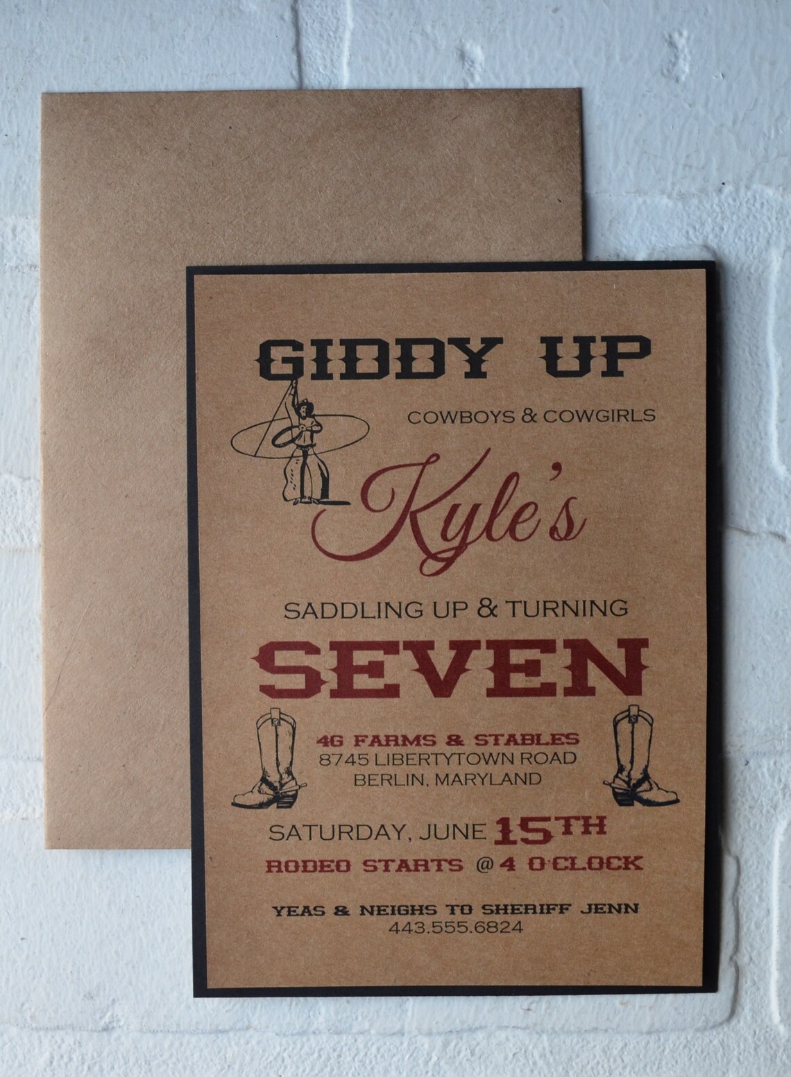 GIDDY UP Cowgirl Birthday Party Invitation | Bday Invites | Country ...